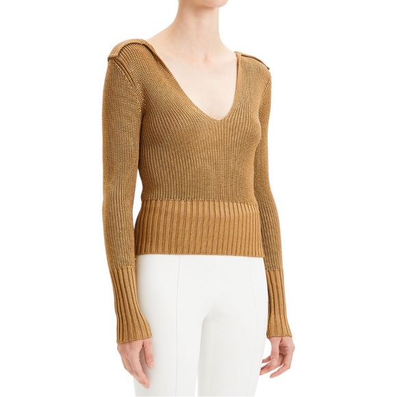 Theory | Sweaters | Theory Back Collar Long Sleeve Roving Cropped ...